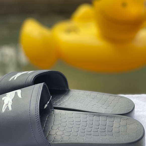 Lacoste | Shoes | Lacoste Mens Croc Slides Black | Poshmark